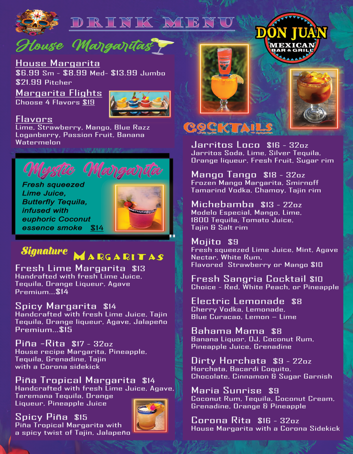 Menu - Don Juan Mexican Bar & Grill